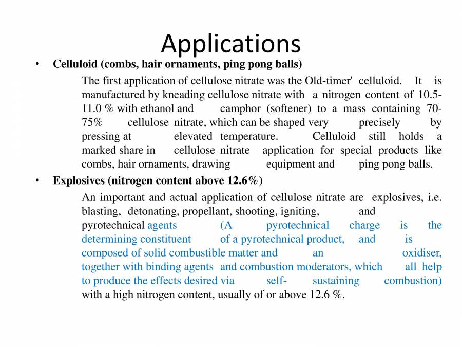 Cellulose And Cellulose Nitrate - PowerPoint Slides - LearnPick India