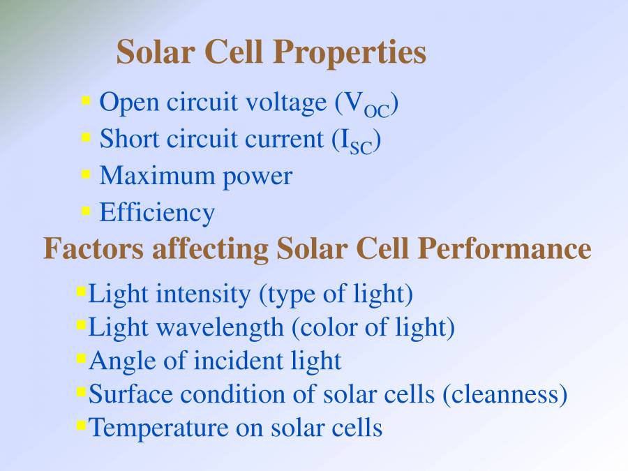 Solar Cell Technology - PowerPoint Slides - LearnPick India