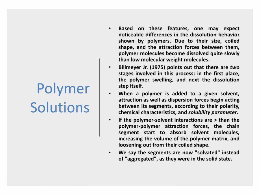Presentation On Polymer Solutions - PowerPoint Slides - LearnPick India