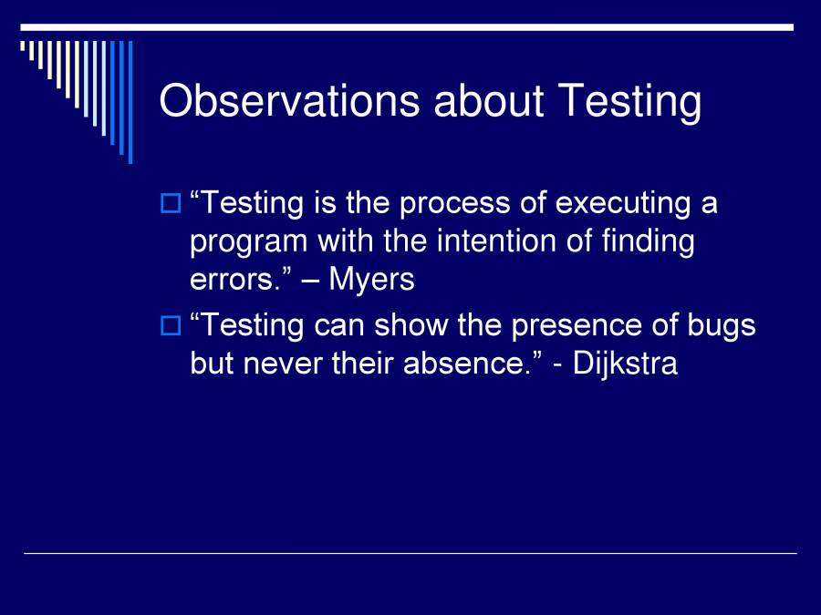 Presentation On Software Testing - PowerPoint Slides - LearnPick India