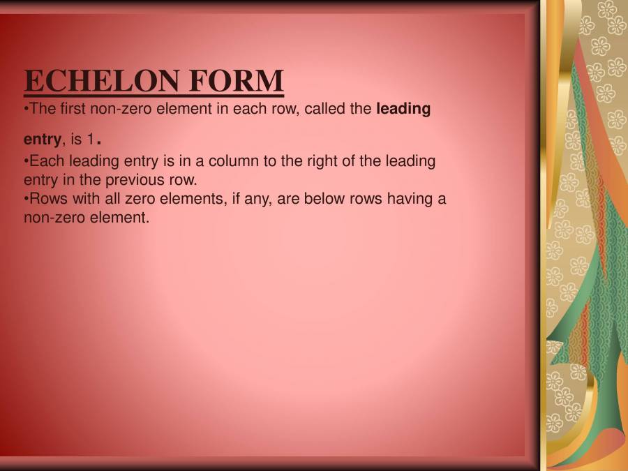 LINEAR ALGEBRA-RANK OF A MATRIX - PowerPoint Slides - LearnPick India