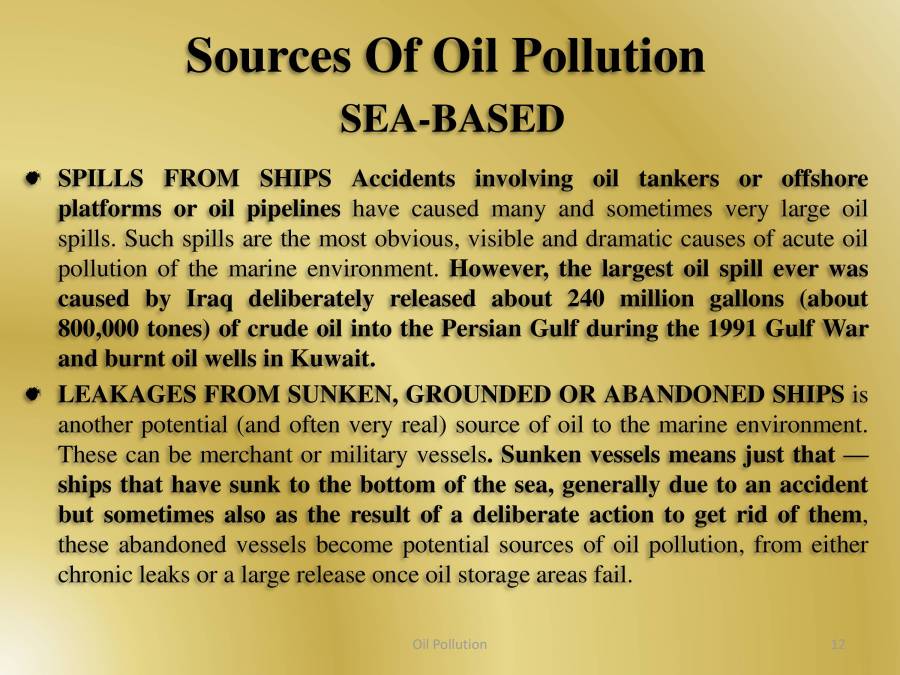 Oil Pollution PPT - PowerPoint Slides - LearnPick India