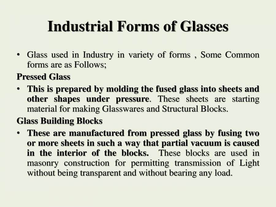 PPT On Building Construction Material (Glass) - PowerPoint Slides ...