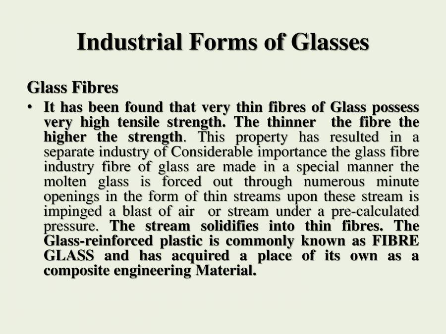 PPT On Building Construction Material (Glass) - PowerPoint Slides ...