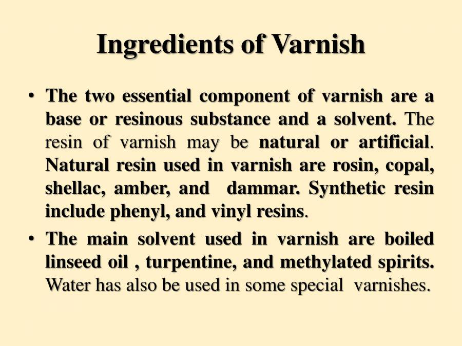 PPT On Building Construction Material (Varnishes) - PowerPoint Slides ...
