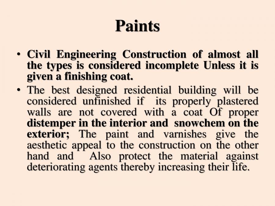 PPT On Building Construction Material (Paints) - PowerPoint Slides ...