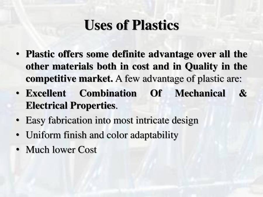 Building Construction Material (Plastics) - PowerPoint Slides ...