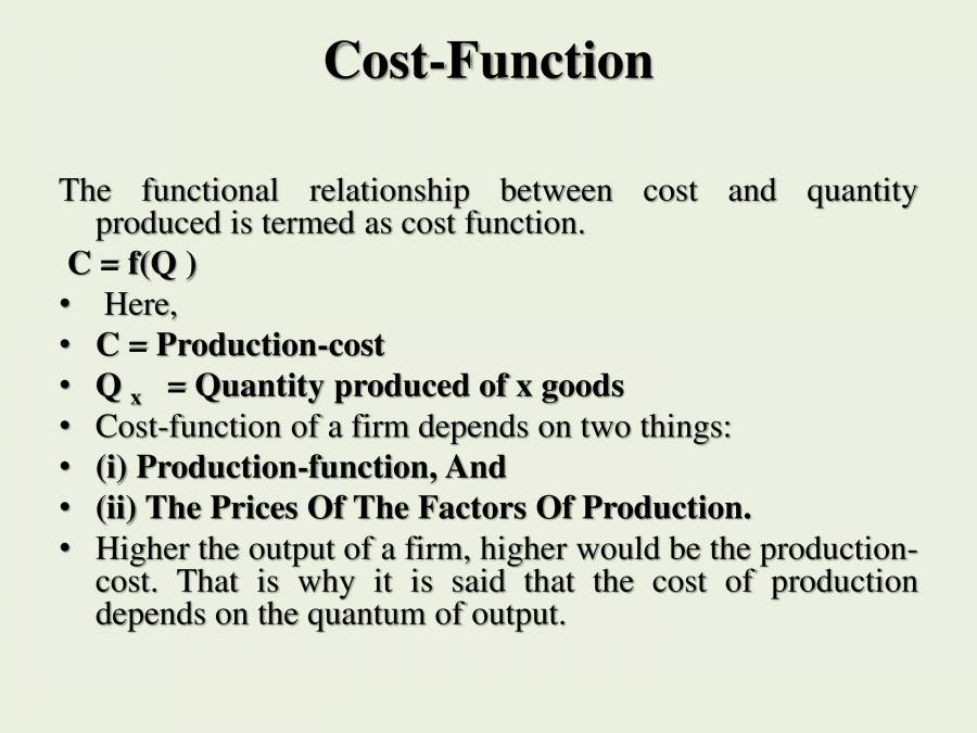 PPT On Cost Function - PowerPoint Slides - LearnPick India
