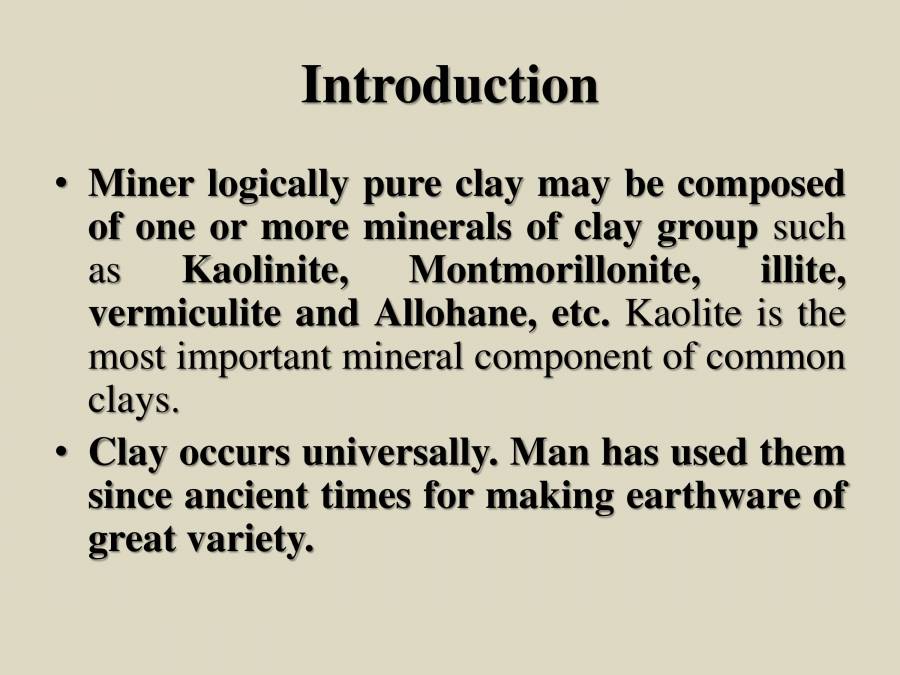 PPT On Clay Products (Building Construction Materials) - PowerPoint ...