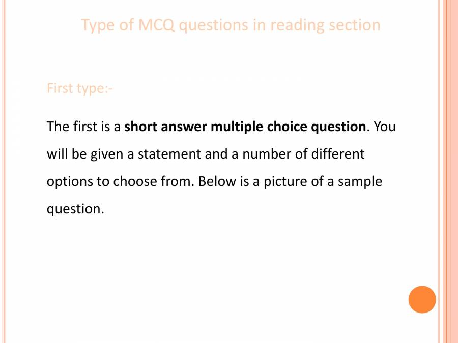 PPT On MCQ-Listening - PowerPoint Slides - LearnPick India