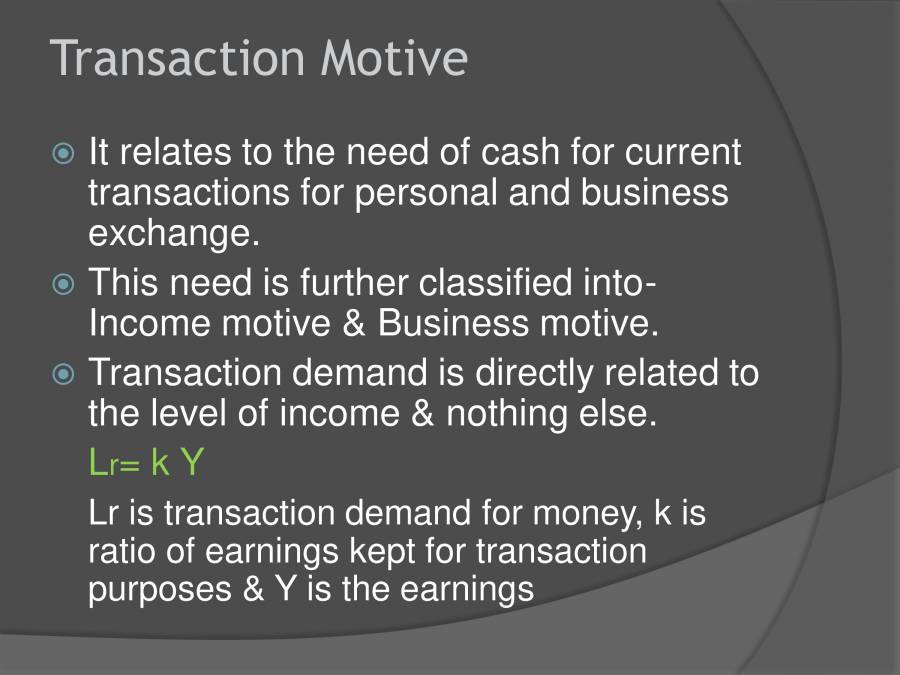 PPT On Concept Of Demand For Money - PowerPoint Slides - LearnPick India