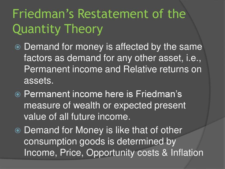 PPT On Concept Of Demand For Money - PowerPoint Slides - LearnPick India