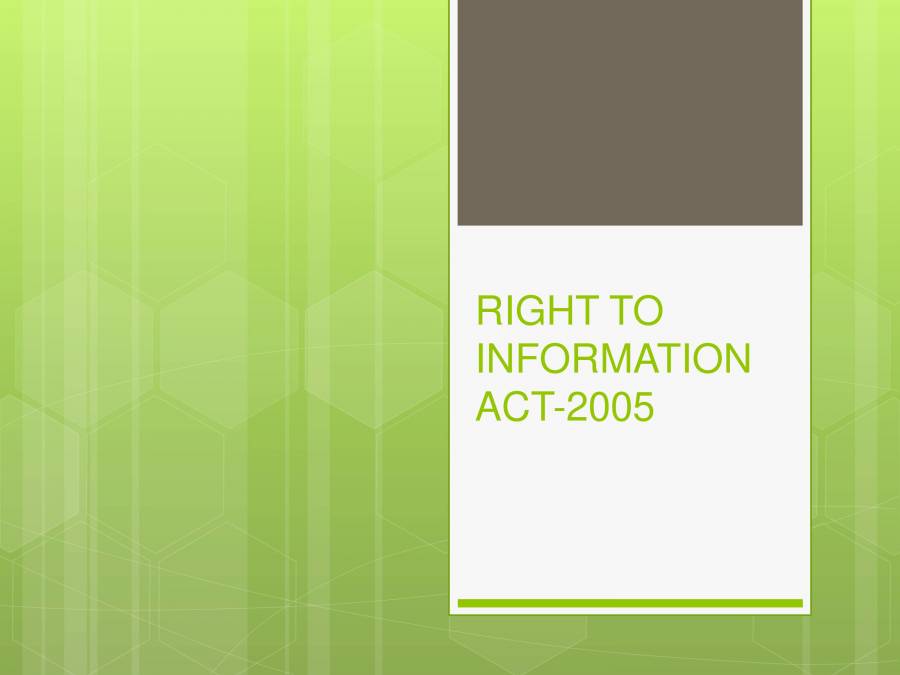PPT On RTI Act - PowerPoint Slides - LearnPick India