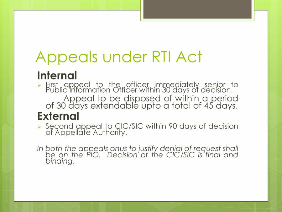PPT On RTI Act - PowerPoint Slides - LearnPick India