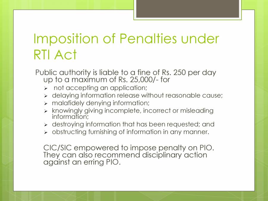 PPT On RTI Act - PowerPoint Slides - LearnPick India