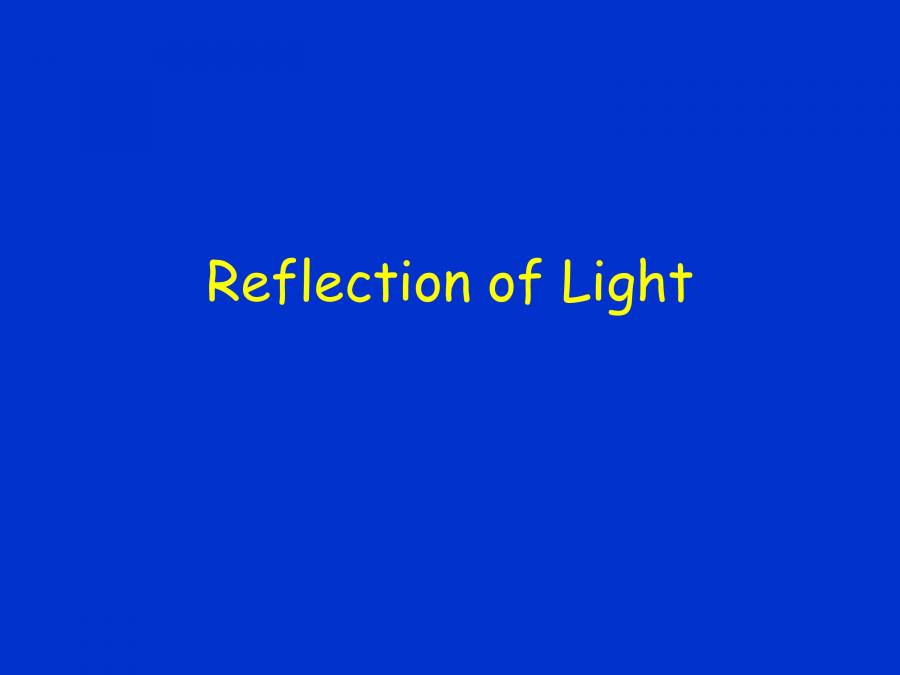Reflection Of Light - PowerPoint Slides - LearnPick India