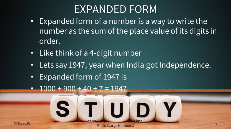 Presentation On Class-III- Mathematics - Large Numbers - PowerPoint ...
