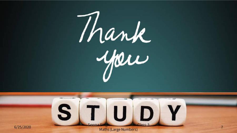 Presentation On Class-III- Mathematics - Large Numbers - PowerPoint ...