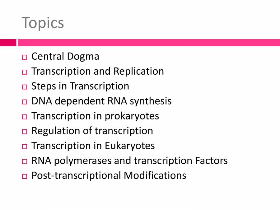 Presentation On Gene Transcription - PowerPoint Slides - LearnPick India