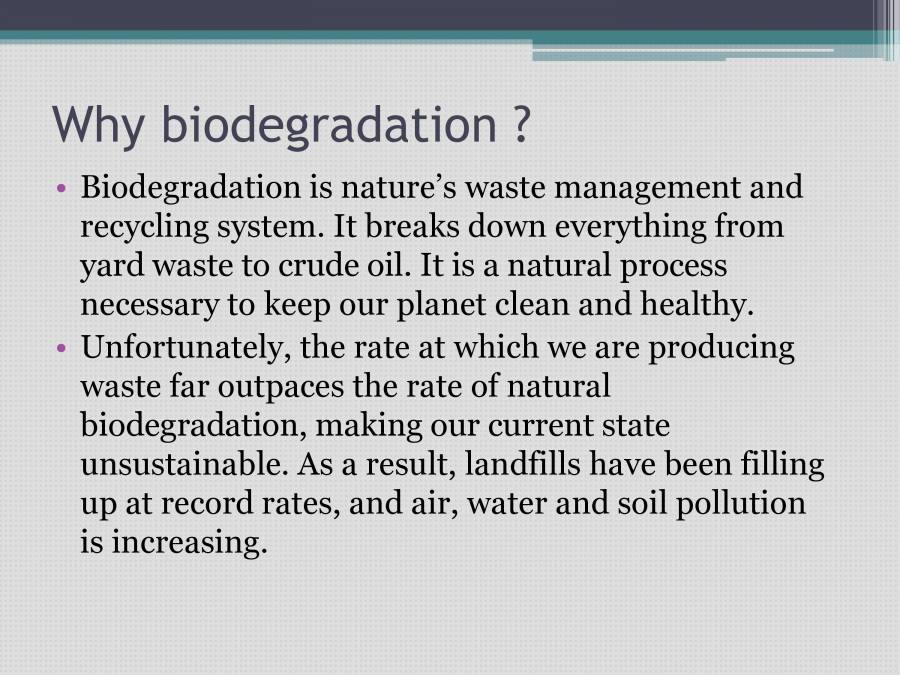 Presentation On Biodegradation And Bioremediation - PowerPoint Slides ...