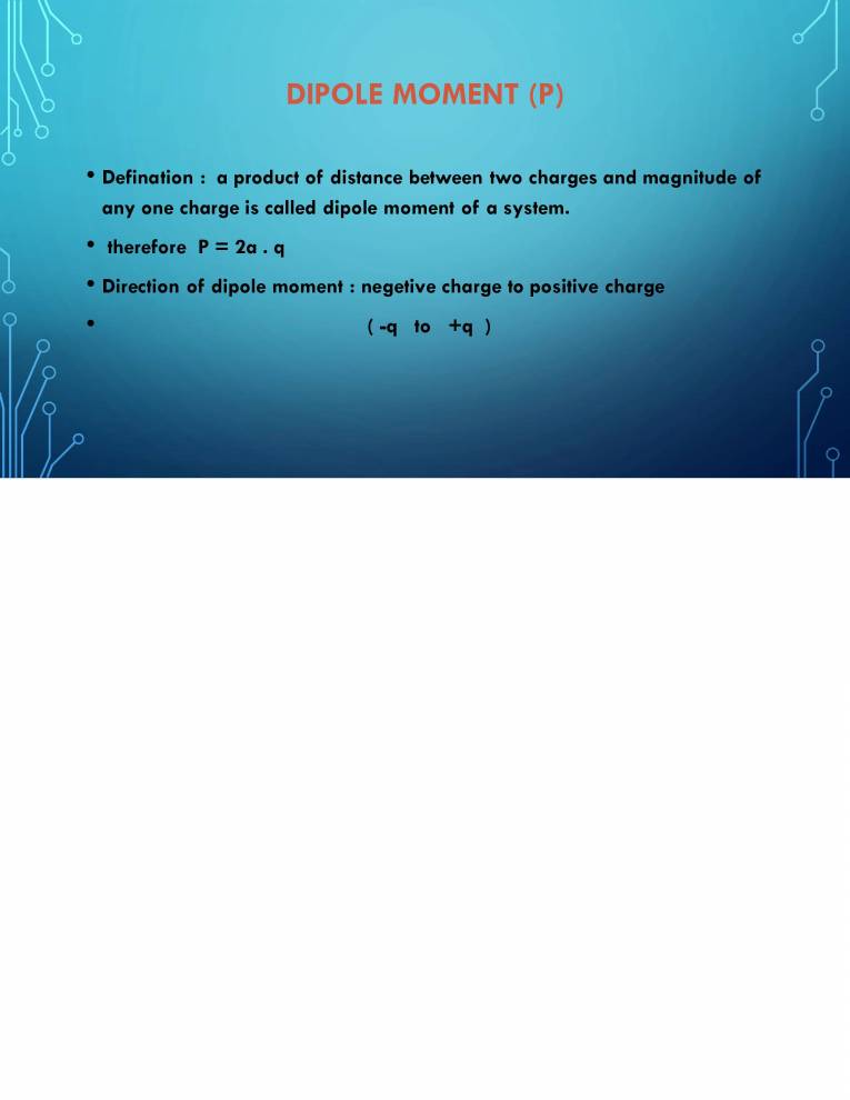 PPT On Electric Dipole - PowerPoint Slides - LearnPick India