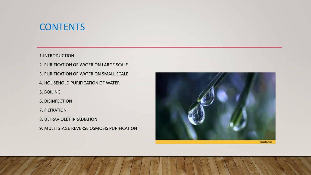 Household Purification Of Water - PowerPoint Slides - LearnPick India