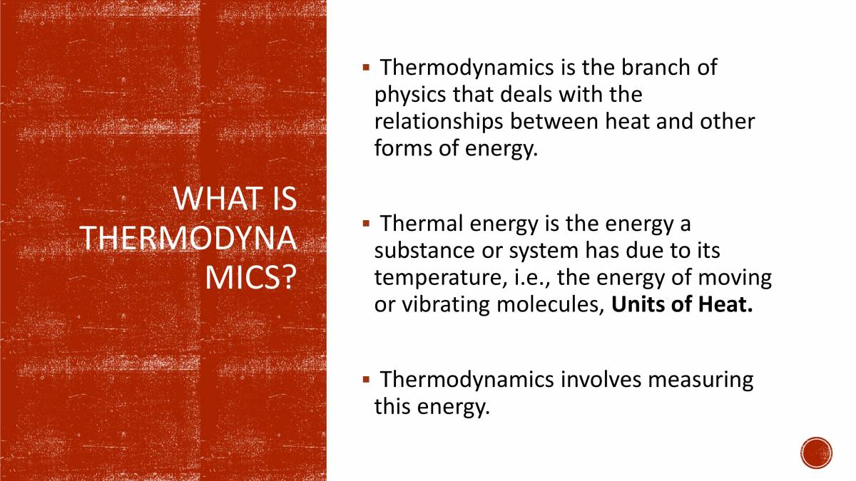 Presentation On Thermodynamics - PowerPoint Slides - LearnPick India
