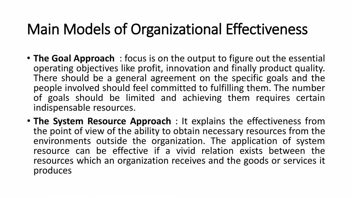 Notes On Organizational Effectiveness - PowerPoint Slides - LearnPick India
