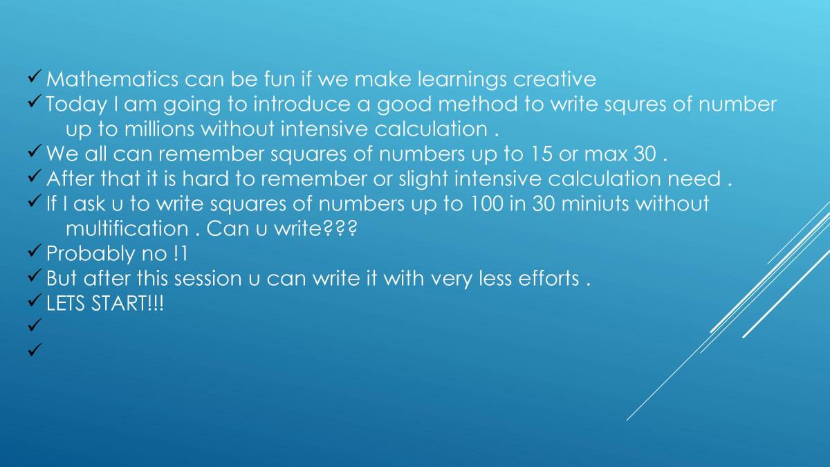 How To Calculate Squares Of Numbers Up To Million Without Intense ...