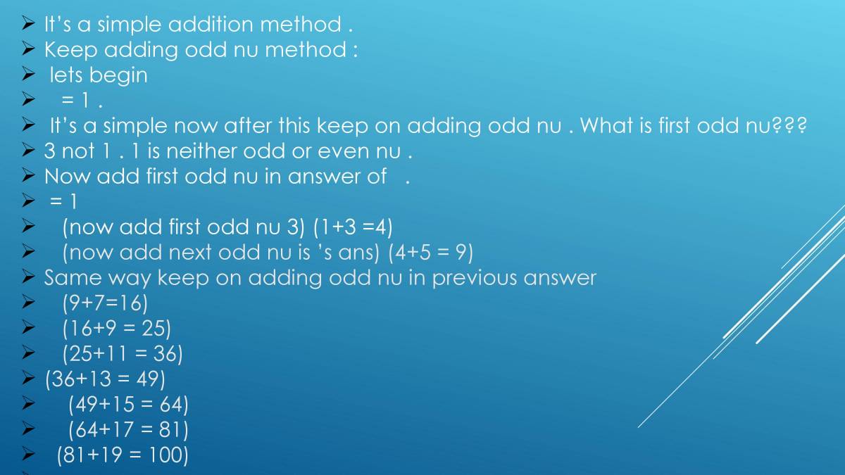 How To Calculate Squares Of Numbers Up To Million Without Intense ...