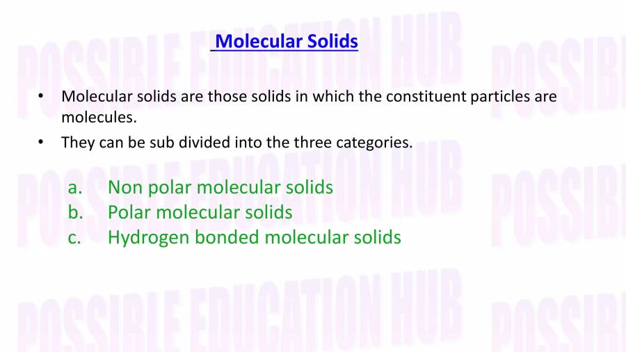 Molecular Solids