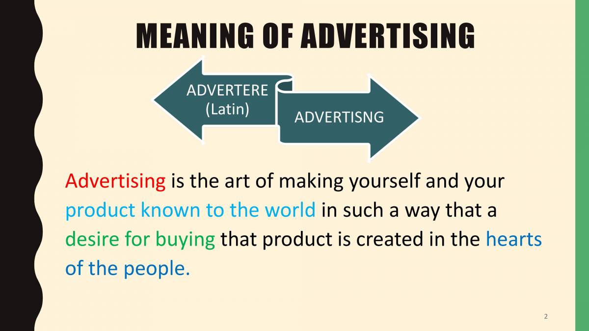 Presentation On Advertising - PowerPoint Slides - LearnPick India
