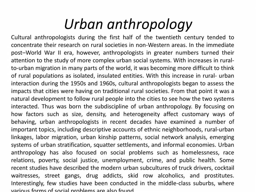 Presentation On Introduction To Anthropology - PowerPoint Slides ...