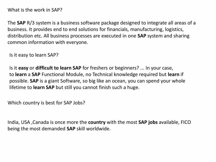 Presentation On SAP - PowerPoint Slides - LearnPick India