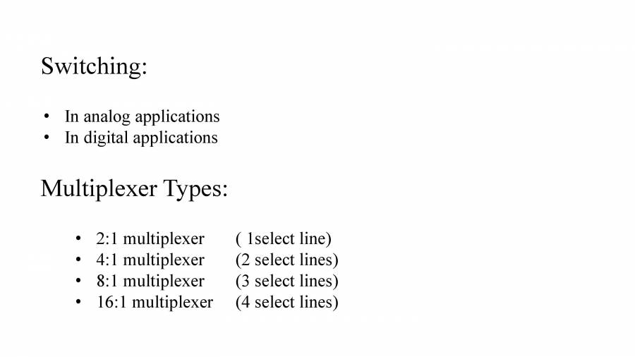 Presentation On Basics Of Multiplexer And It's Application In ...