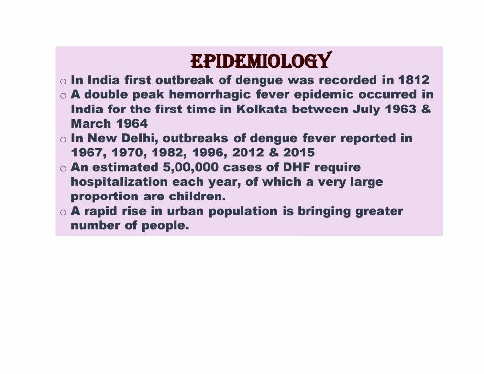 Presentatin On Dengue - PowerPoint Slides - LearnPick India