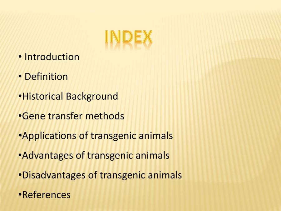 Presentation On Transgenic Animals - PowerPoint Slides - LearnPick India