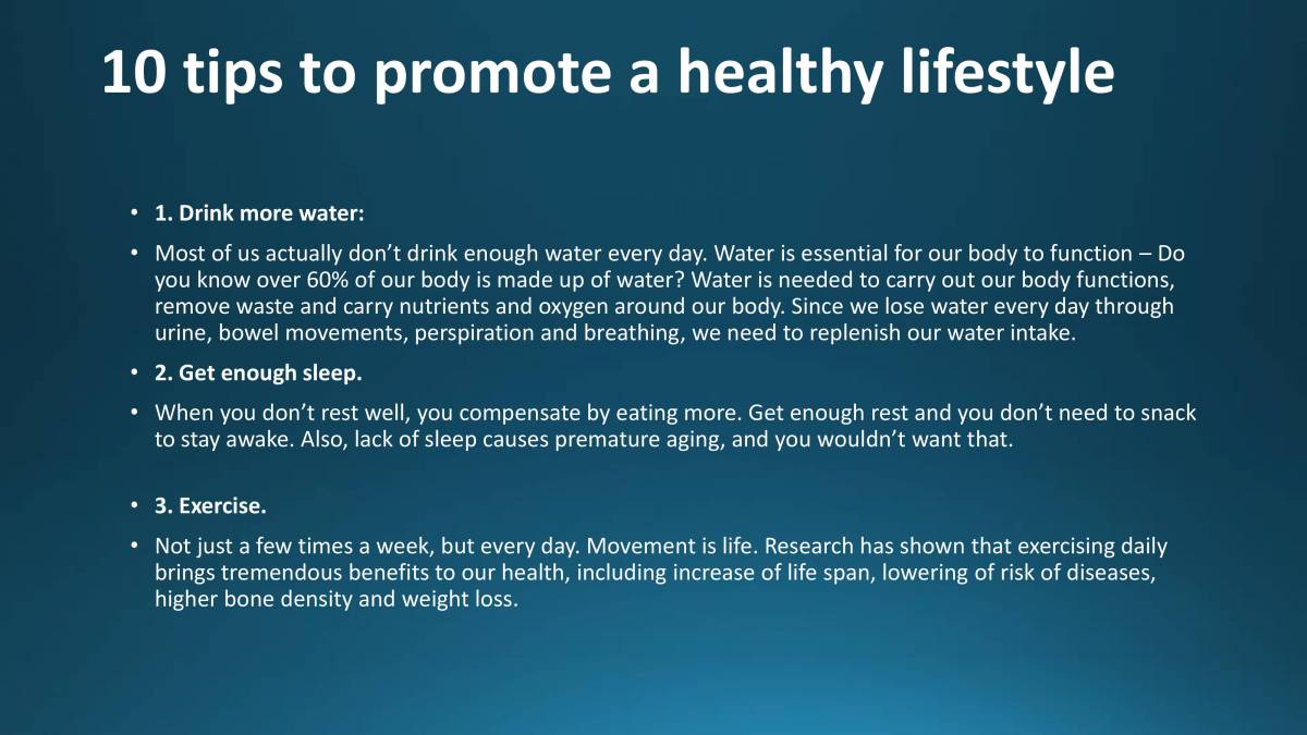 Presentation On Lifestyle - PowerPoint Slides - LearnPick India