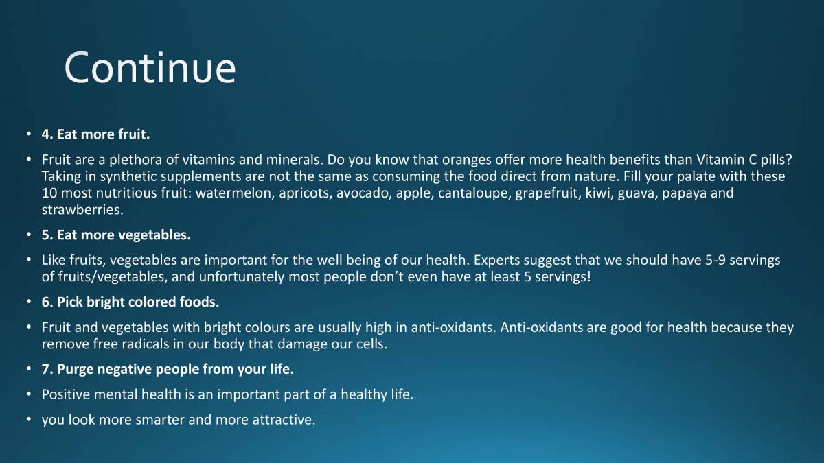 Presentation On Lifestyle - PowerPoint Slides - LearnPick India