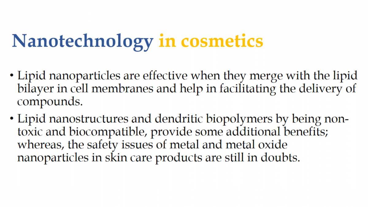 Nanotechnology In Cosmetics Ppt