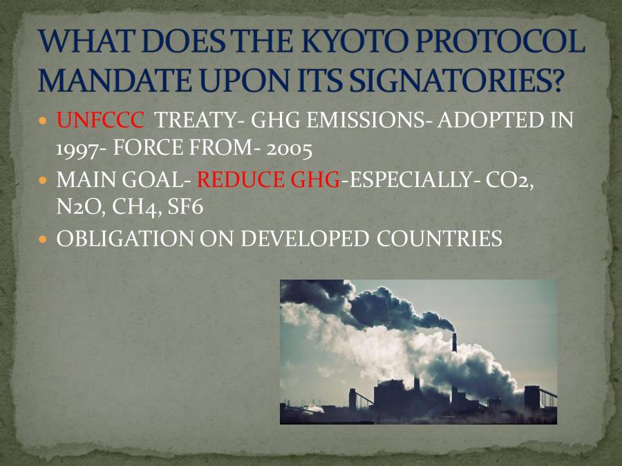 Presentation On Analysis Of Kyoto Protocol - PowerPoint Slides ...