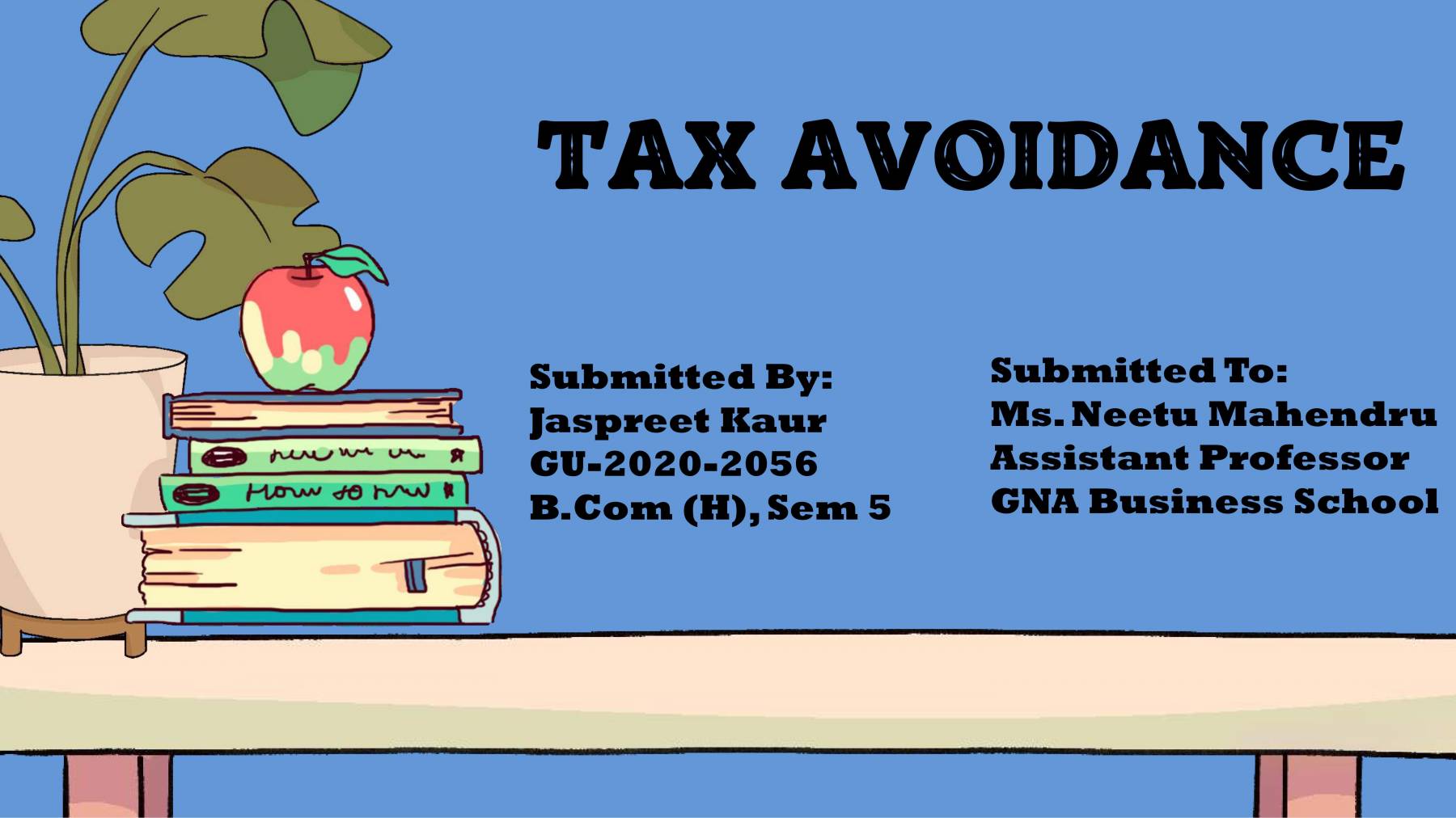 Presentation Tax Avoidance - PowerPoint Slides - LearnPick India