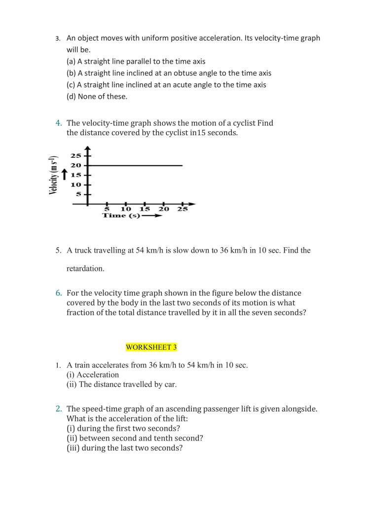 MOTION GR 8 NOTES WITH WORKSHEET Worksheet - PowerPoint Slides ...