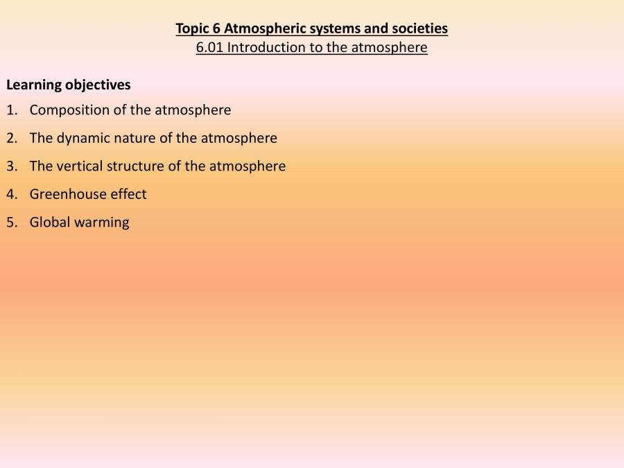 Introduction To The Atmosphere - PowerPoint Slides - LearnPick India