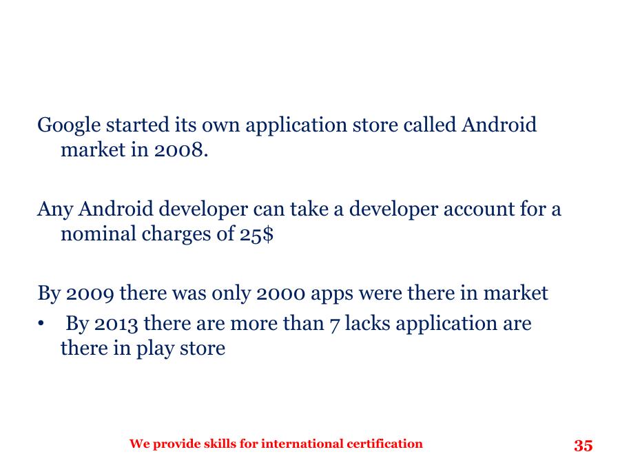 Brief Intro of Android - PowerPoint Slides - LearnPick India