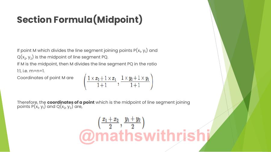 Coordinate Geometry (Class 10) - PowerPoint Slides - LearnPick India