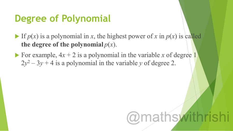Polynomial (Class 10th) - PowerPoint Slides - LearnPick India