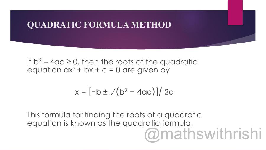 QUADRATIC EQUATION Class(10th) - PowerPoint Slides - LearnPick India