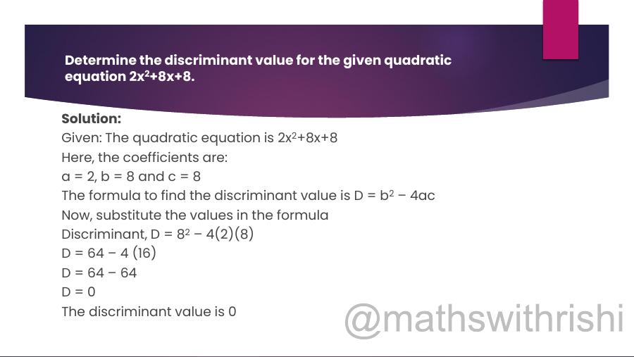 QUADRATIC EQUATION Class(10th) - PowerPoint Slides - LearnPick India