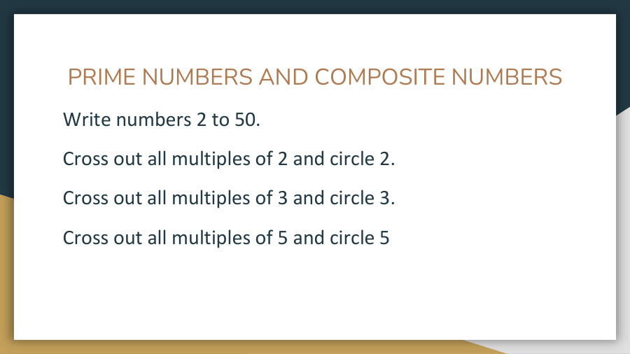 Prime numbers and Composite numbers - PowerPoint Slides - LearnPick India